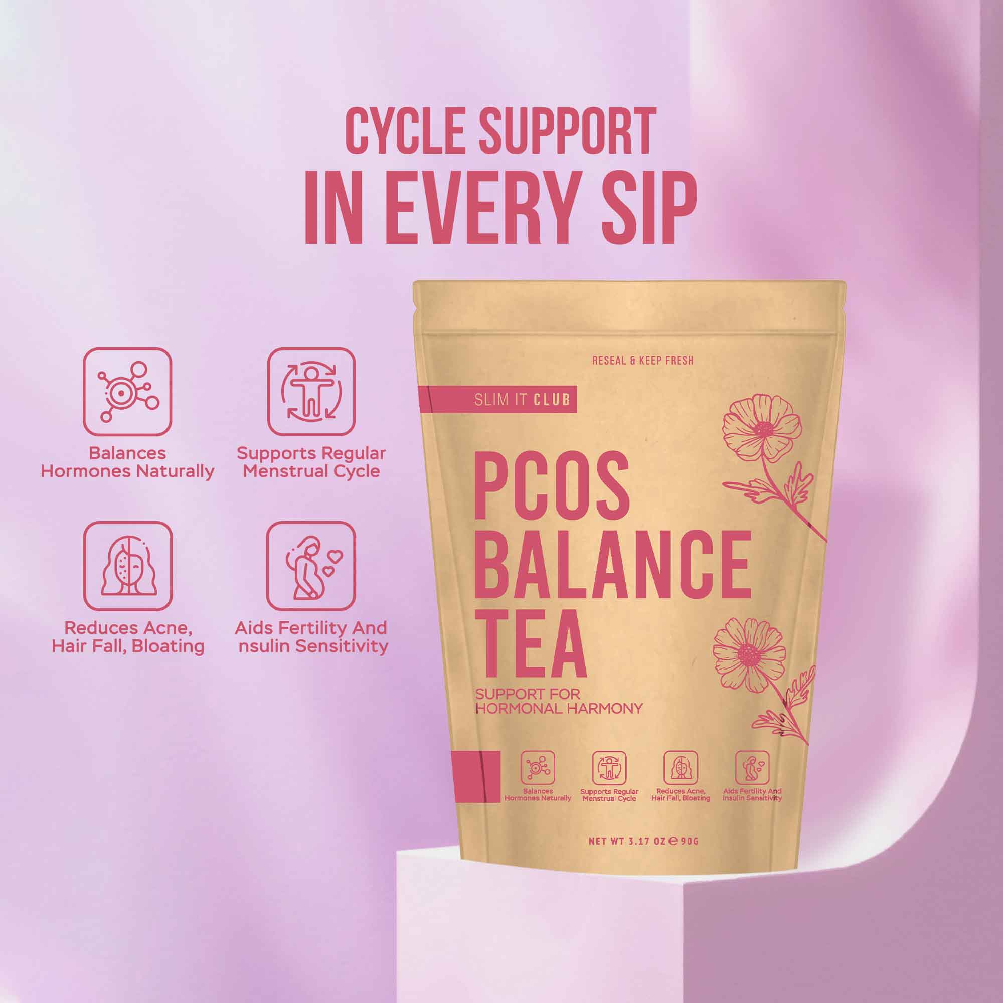 PCOS Tea – Herbal Blend for Hormone Balance & Wellness | Slim it Club ...